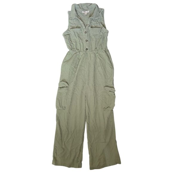 Monteau | Pants & Jumpsuits | Monteau Sleeveless Green Jumpsuit With ...